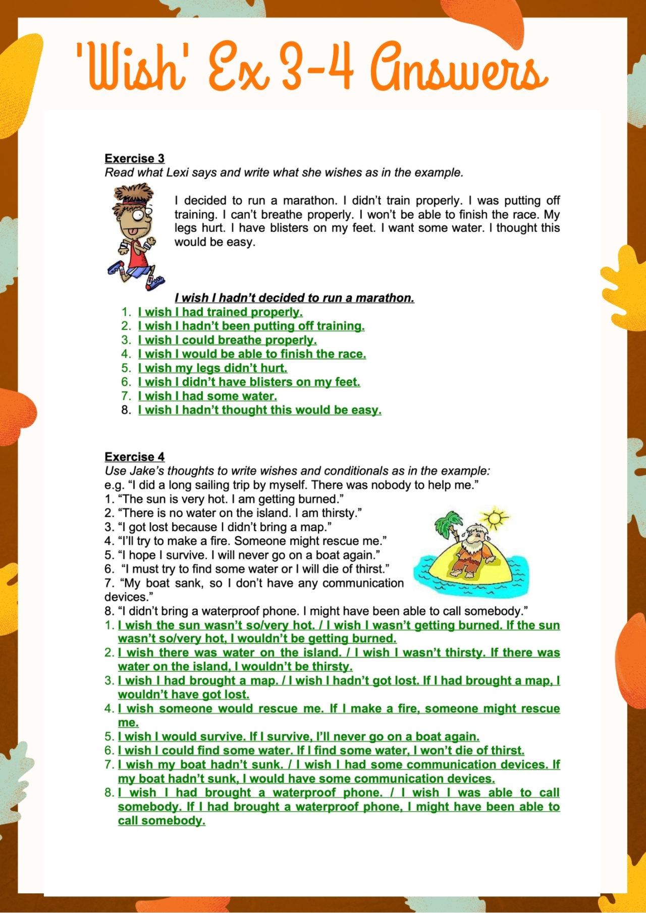 How To Use 'wish'? 'Wish/If Only' Exercises And Video Explanations ...
